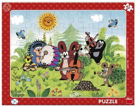 Puzzle deskové Krtek a kapela 29x37cm 40 dílků ve fólii