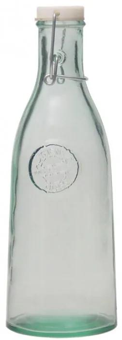 Skleněná recyklovaná láhev s uzávěrem 1l