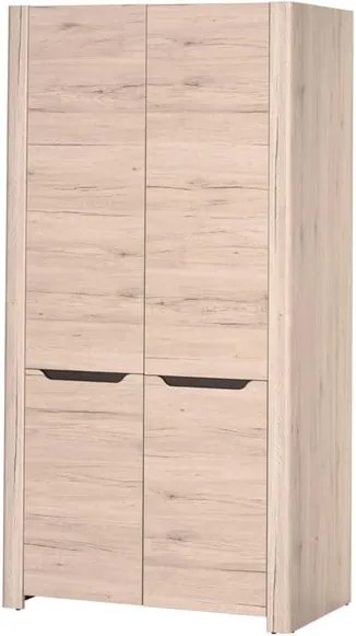 Dvoudveřová šatní skříň ve dřevěném dekoru Szynaka Meble Desjo