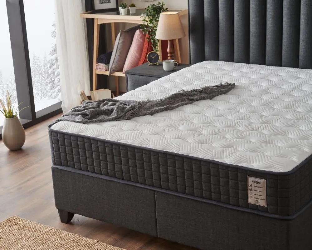 Čalouněná postel REGAL - antracit 200 × 200 cm