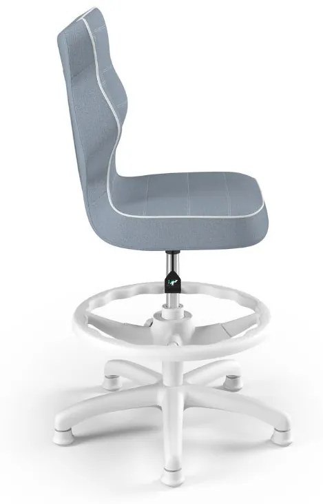 Entelo Ergonomická židle bez koleček pro děti k psacímu stolu MODRÁ Zvolte rozměr: dítě 119 - 142 cm (výška stolu 68 - 81 cm)