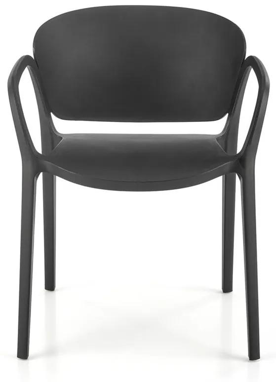 Halmar Plastová stohovatelná jídelní židle K491 - bílá