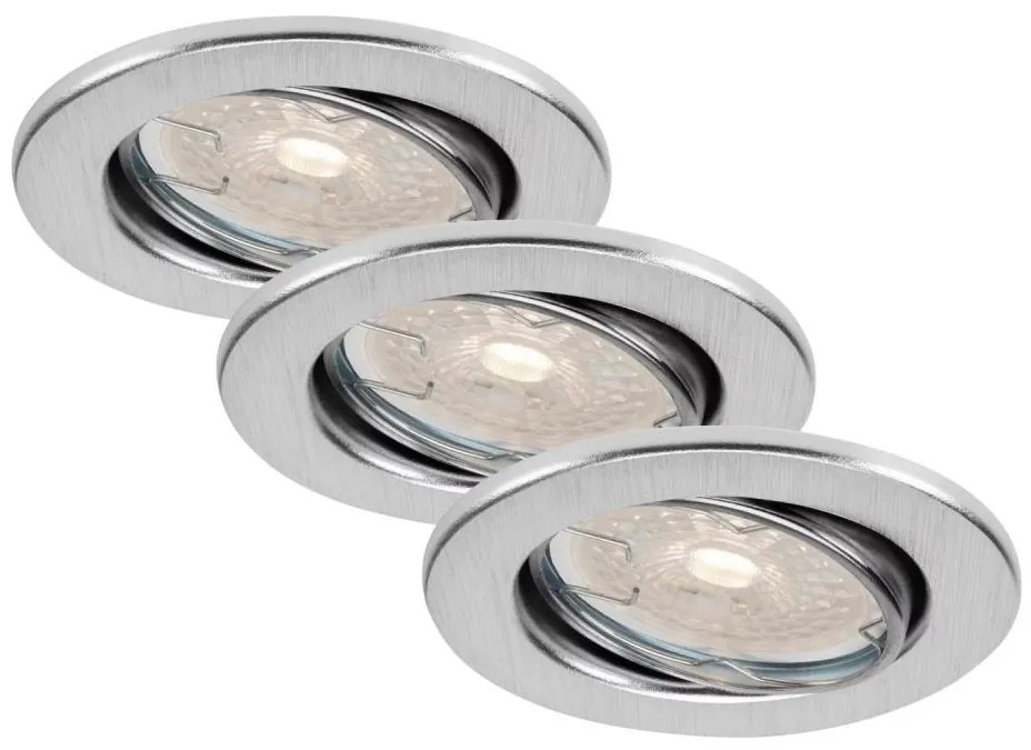 Brilo - SADA 3x LED Stm. koupelnové podhledové svítidlo DIMM LED/5,5W/230V IP23