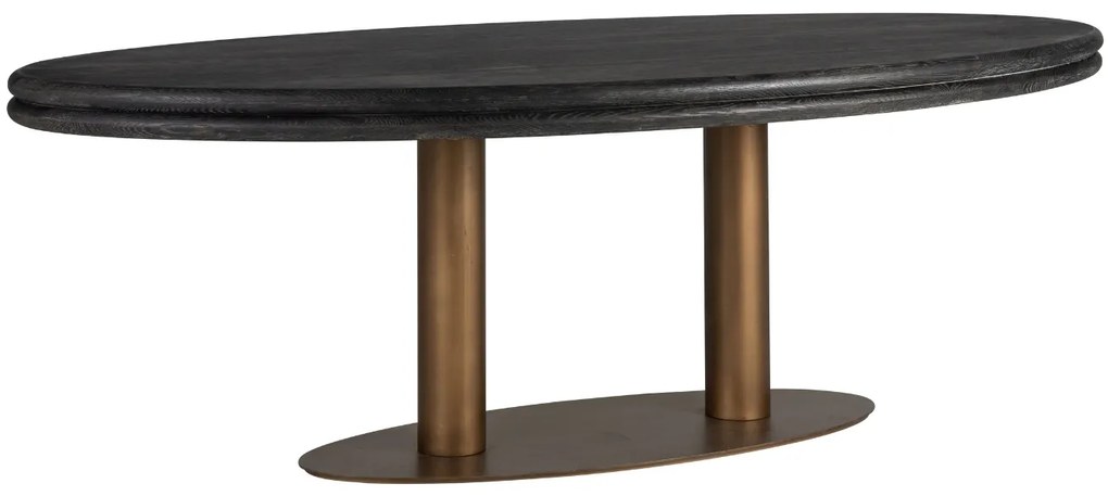OnaDnes -20% Černý dubový jídelní stůl Richmond Macaron 235 x 110 cm