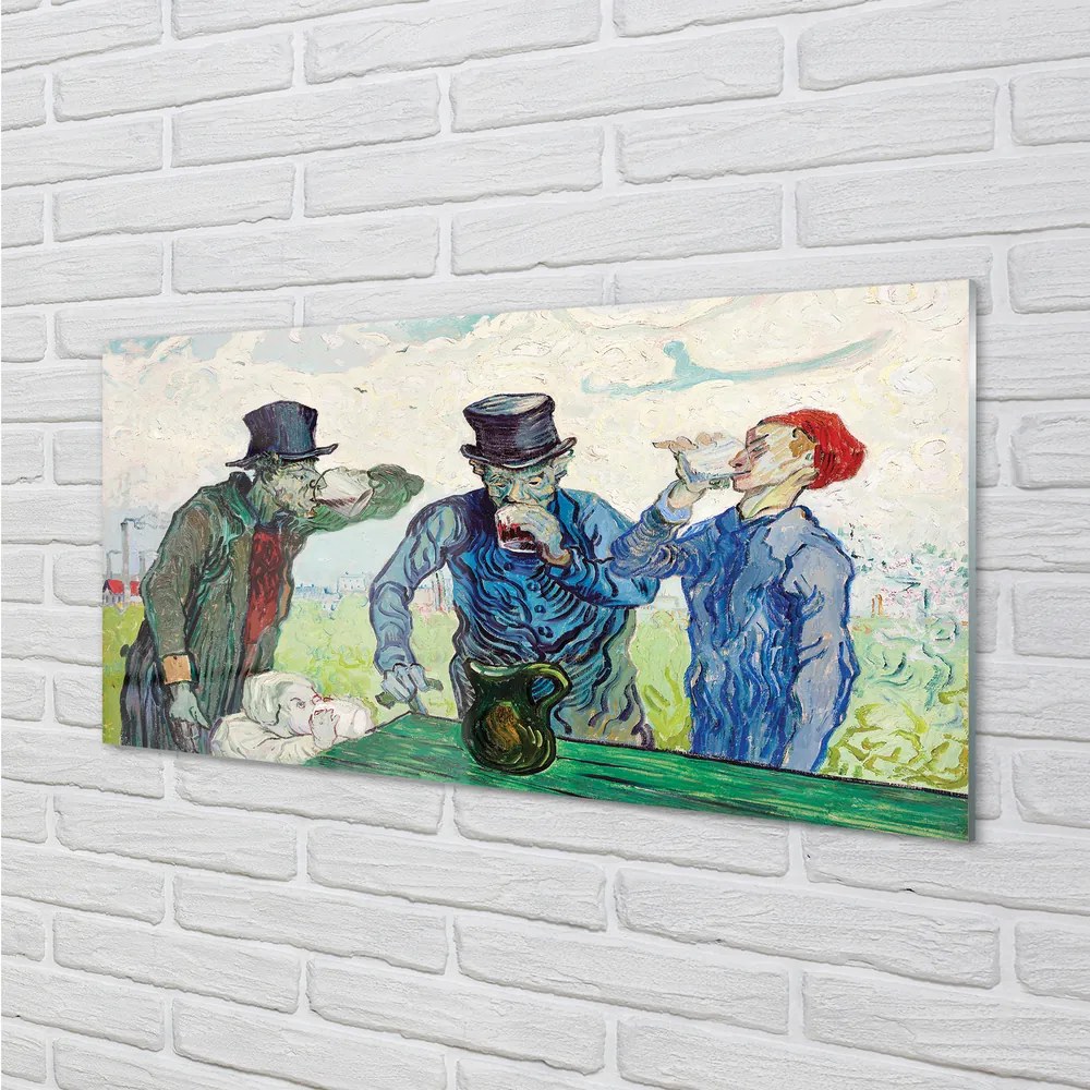akrylový obraz Umění muži setkání 125x50 cm