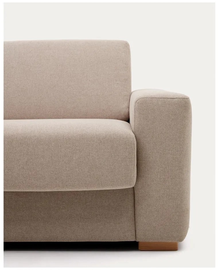 Béžová rozkládací pohovka 244 cm Anley – Kave Home