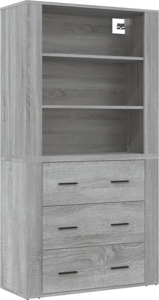 Skříň highboard šedá sonoma kompozitní dřevo 3185397