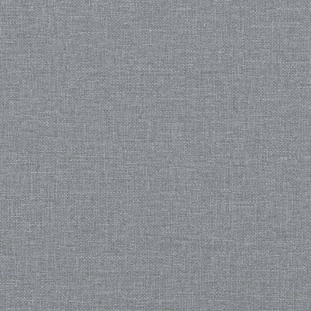 Lavice s polštáři světle šedá 113 x 64,5 x 75,5 cm textil,  372130