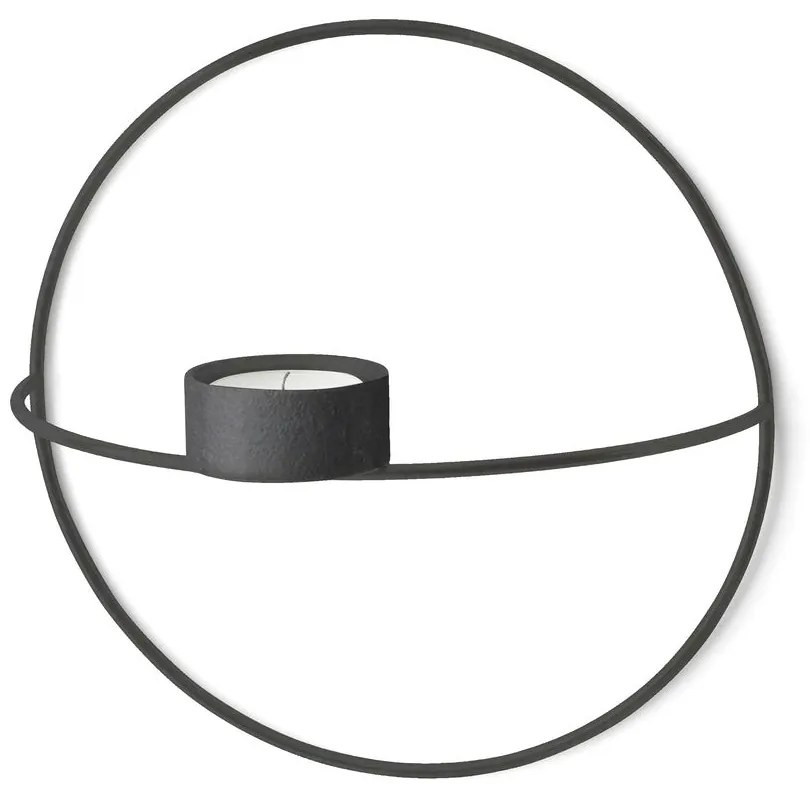 MENU Nástěnný svícen POV Circle Tealight S, Black