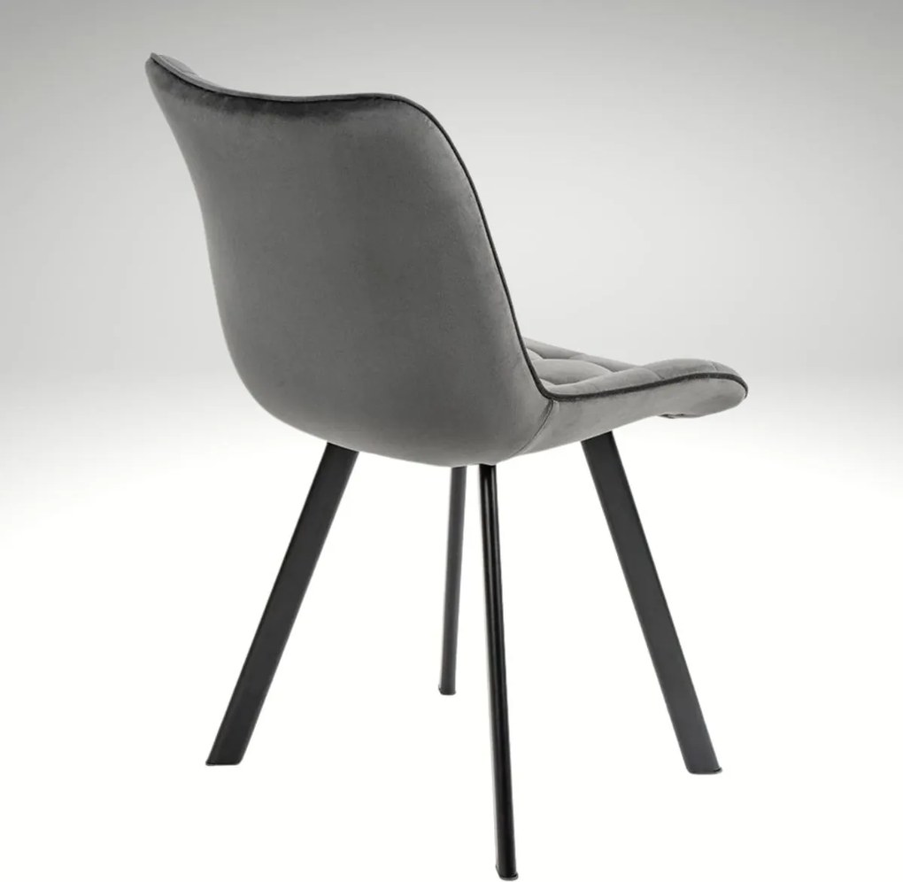 Vikio Jídelní set pro 4 osoby 160x90 cm dub noha X šedá židle VJS236-4S-S