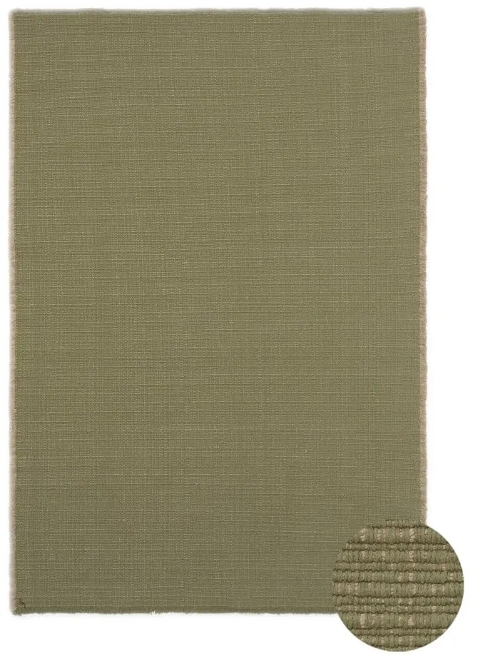 Khaki ručně tkaný bavlněný koberec 200x300 cm Handloom – Lorena Canals