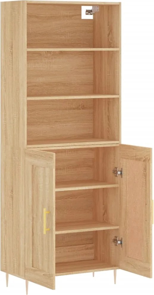 Skříň highboard dub sonoma 69,5 x 34 x 180 cm kompozitní dřevo 3189944