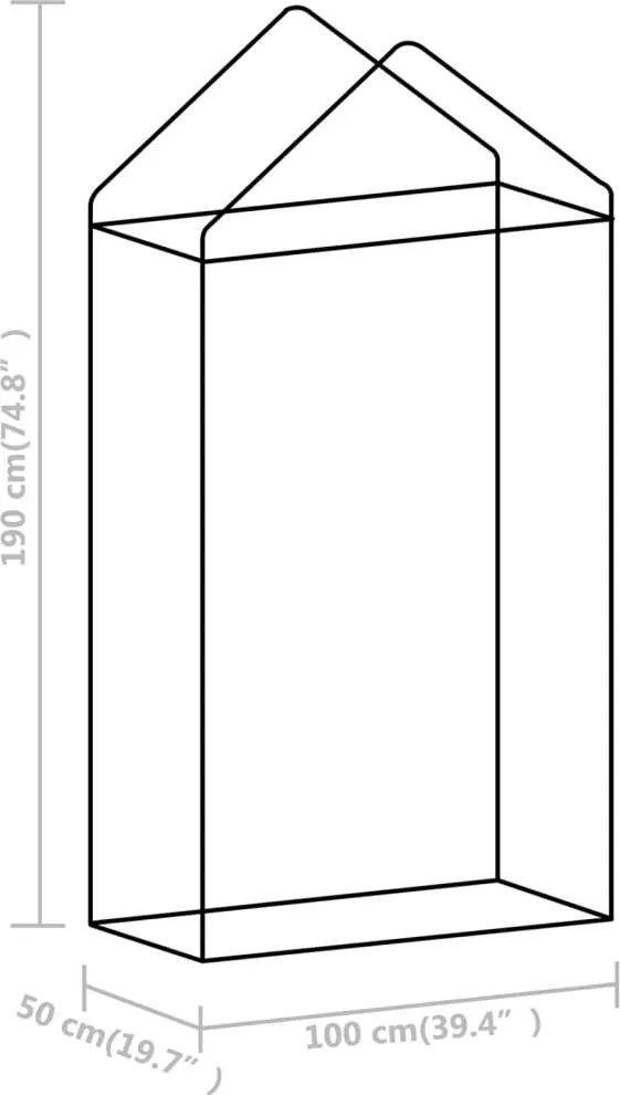 vidaXL Skleník s ocelovým rámem 0,5 m² 1 x 0,5 x 1,9 m [48168]