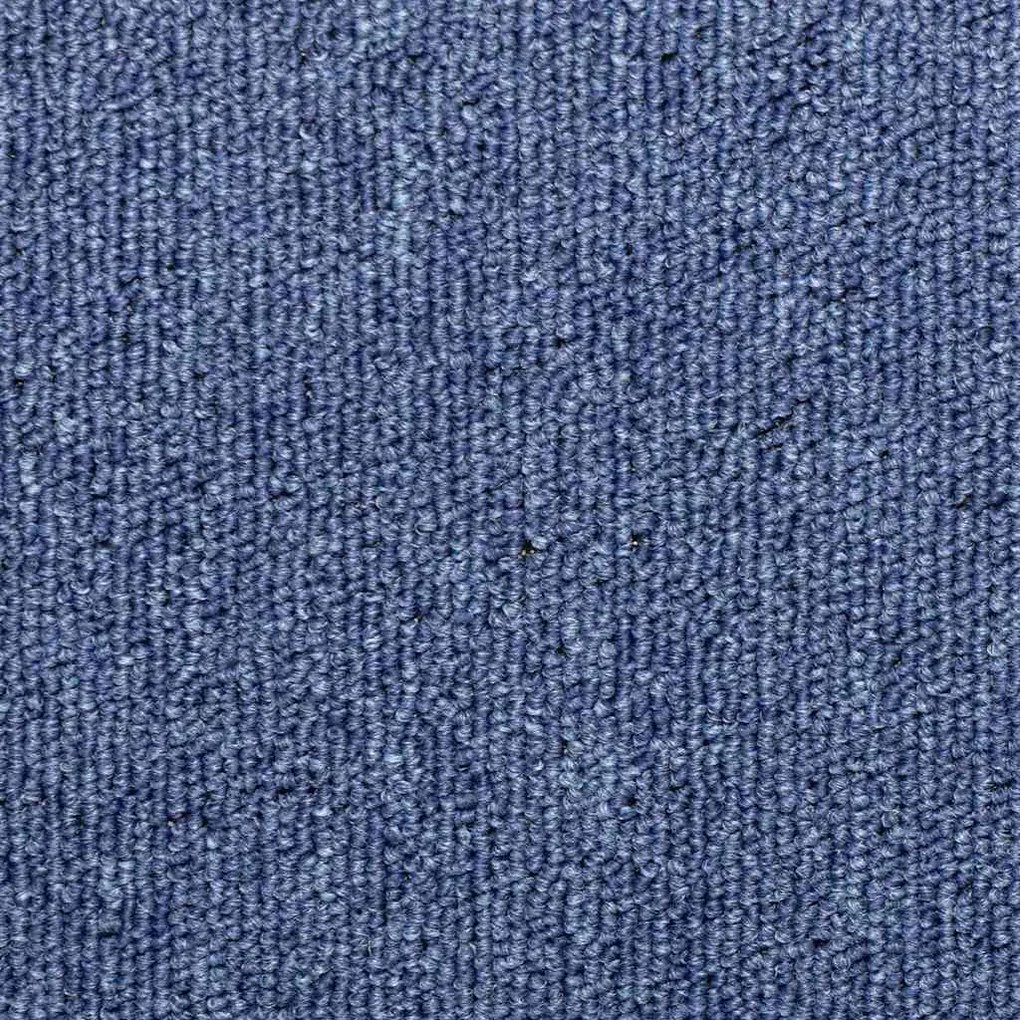 Schodové rohože 15 ks 65 x 21 x 4 cm modré s obdélníkovým okrajem 134574