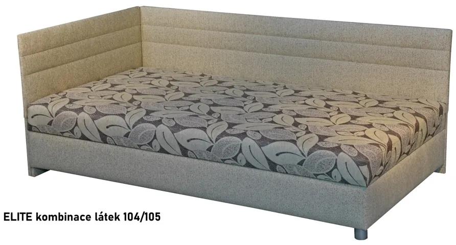 Čalouněná postel ELITE s čely a úložným prostorem 110x200cm