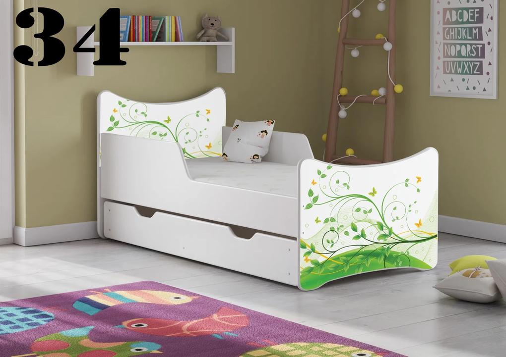 Plastiko Dětská postel se šuplíky Květina - 34 - 180x90