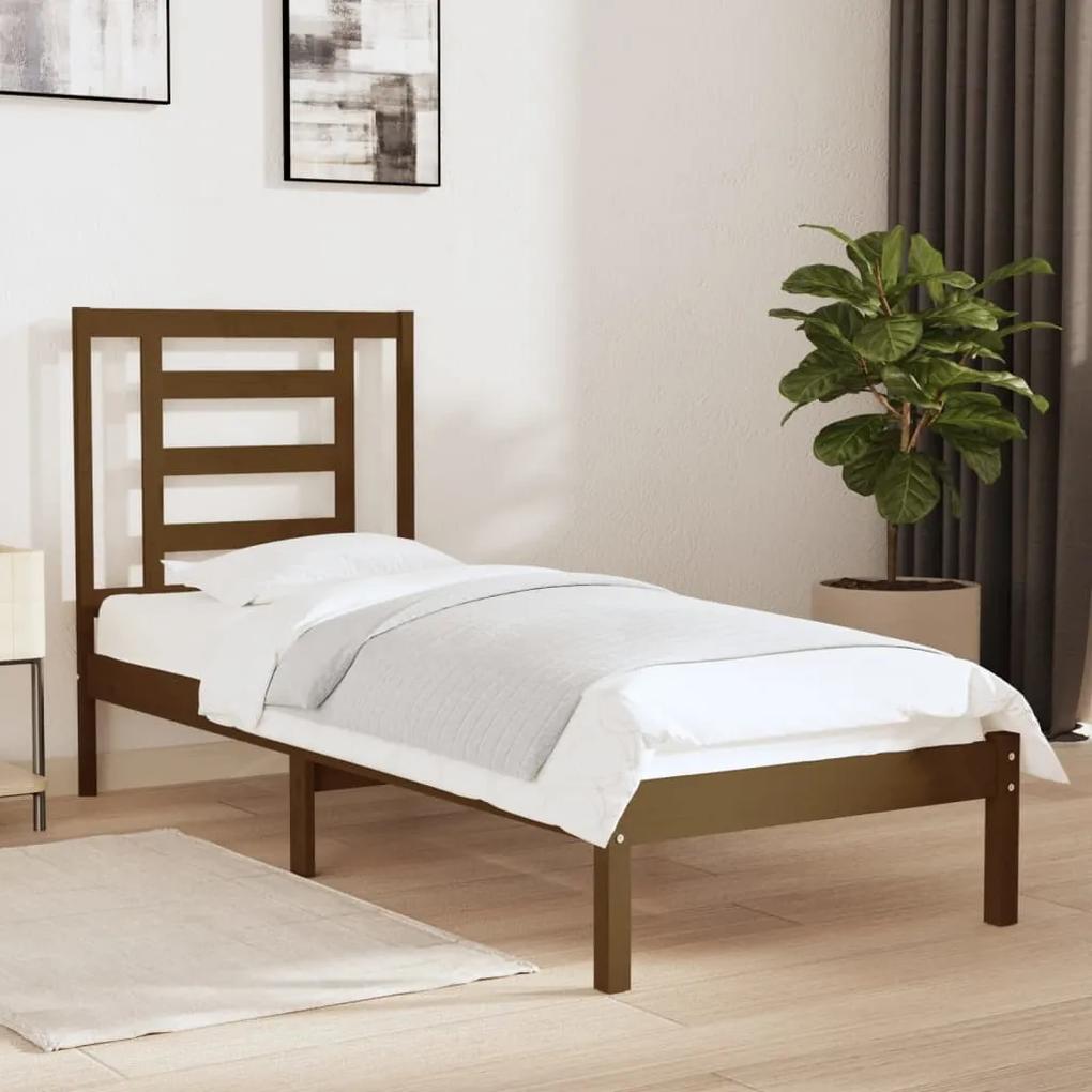 vidaXL Rám postele masivní dřevo 75 x 190 cm Small Single [3104311] Barva: Bílá