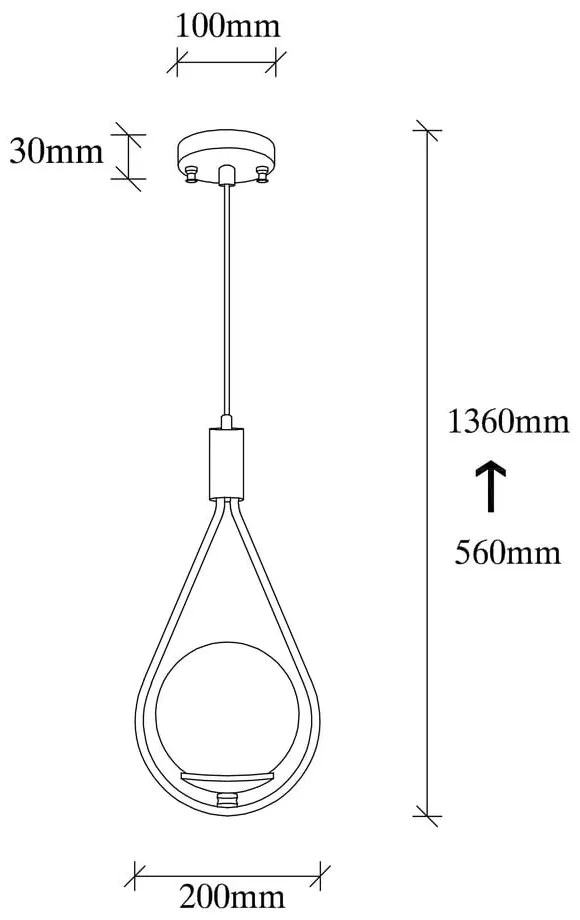 Závěsné svítidlo se skleněným stínidlem Sessiz – Opviq lights