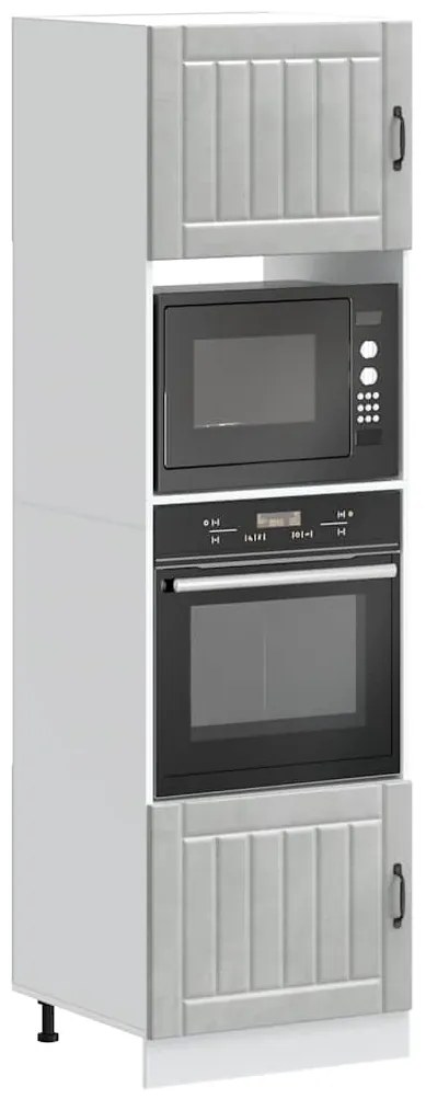 Pečící skříňky 2 ks "Lucca" betonově šedé, dřevěné 3315045