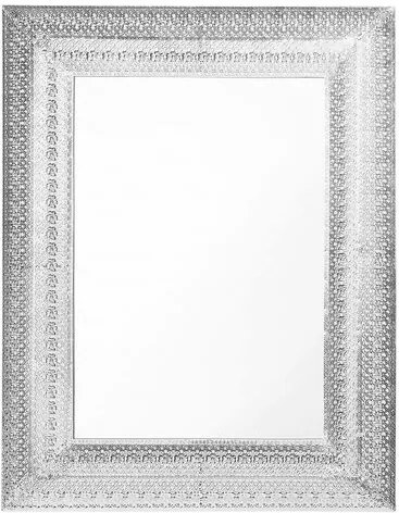Nástěnné zrcadlo 70 x 90 cm ve stříbrné barvě PORDIC