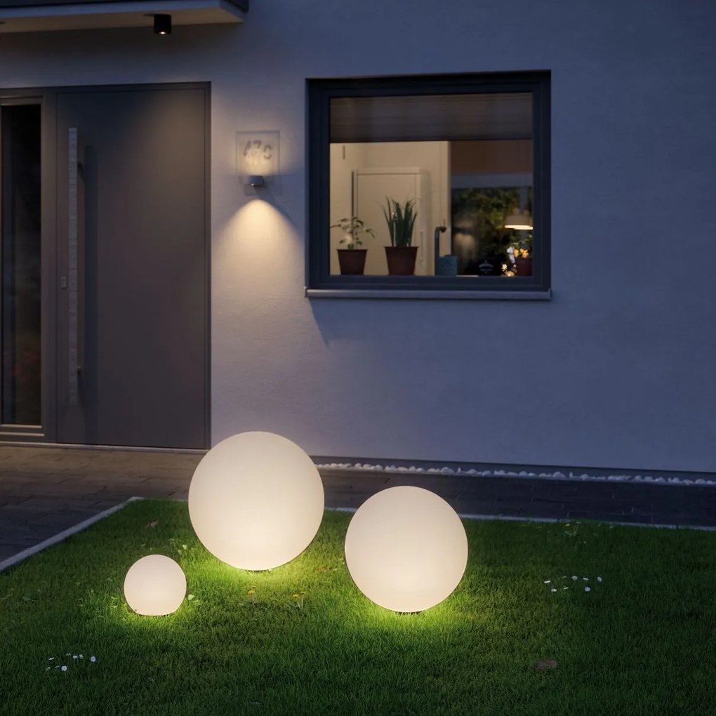 Paulmann 94179 Plug&Shine Globe, venkovní světelný objekt 6,5W LED 3000K, prům.50cm, IP67