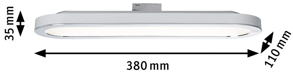 Paulmann 95320 Panel Loop, LED panel pro Urail system, 7W LED 2700K, bílá, délka 38cm