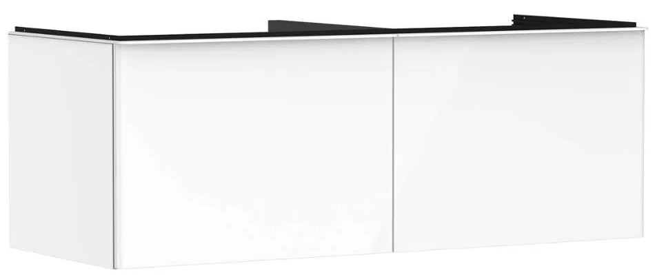 Hansgrohe Xelu Q - Umyvadlová skříňka, 50x136x55 cm, 2 zásuvky, lesklá bílá/matná bílá 54066700