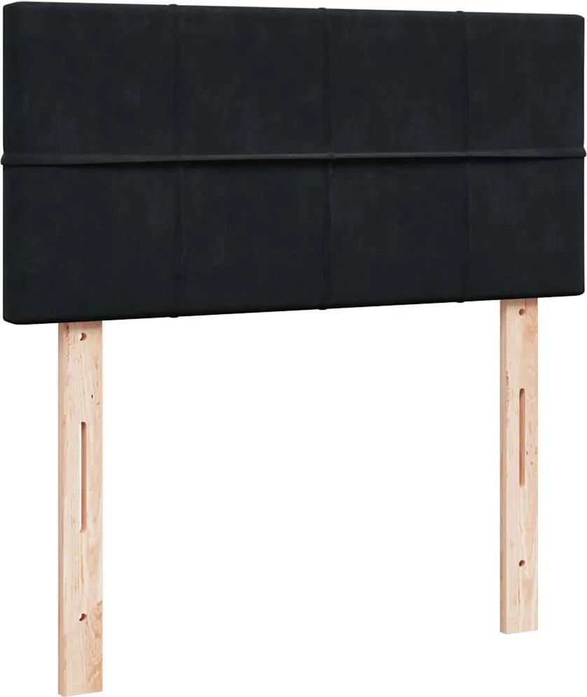 Box spring postel s matrací černá 100x200 cm samet 3287664