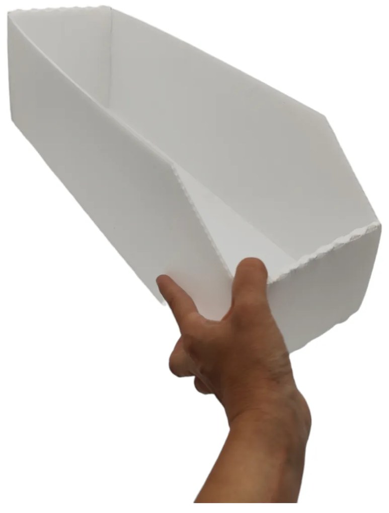 usporadejto.cz Úložný box, plastový 15x50x16cm - do spíže i do skříně KARTONPLAST - BÍLÝ
