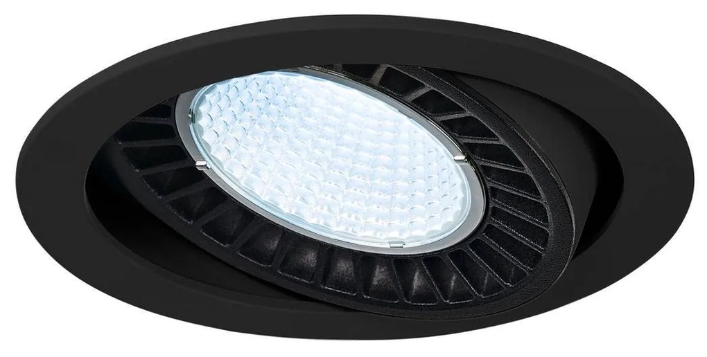 LA 114160 Stropní vestavné svítidlo SUPROS DL, kulaté, černé, 3000 lm, 4000K, LED SLM, reflektor 60° - BIG WHITE