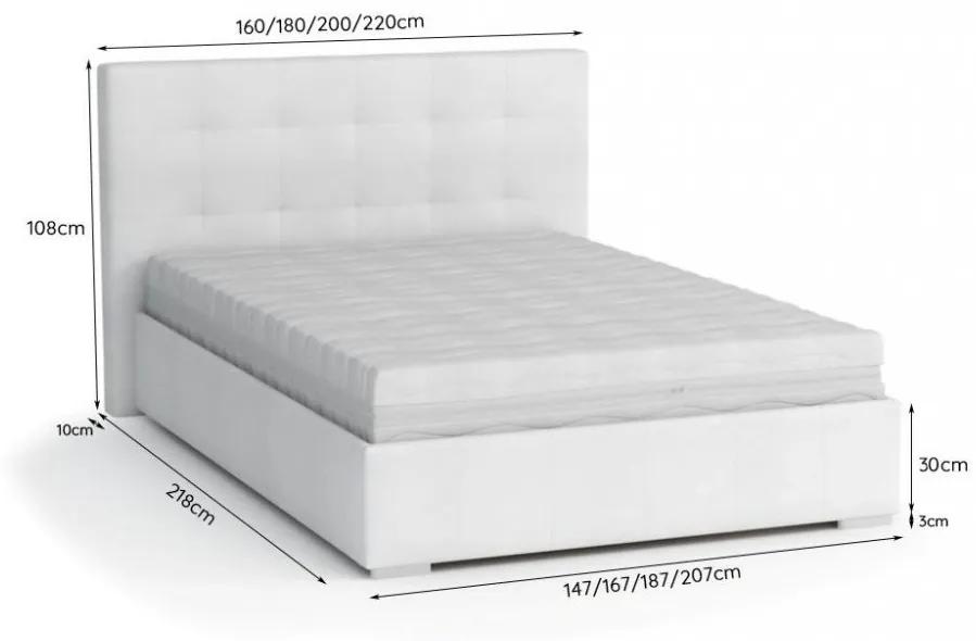 Moderní čalouněná postel KORSIKA 200x200 cm Donna 2