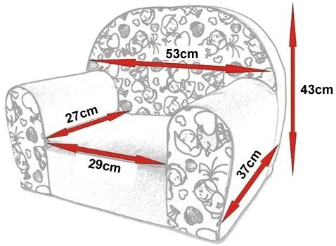 Dětské křesílko MYŠKY MINNIE - bílé