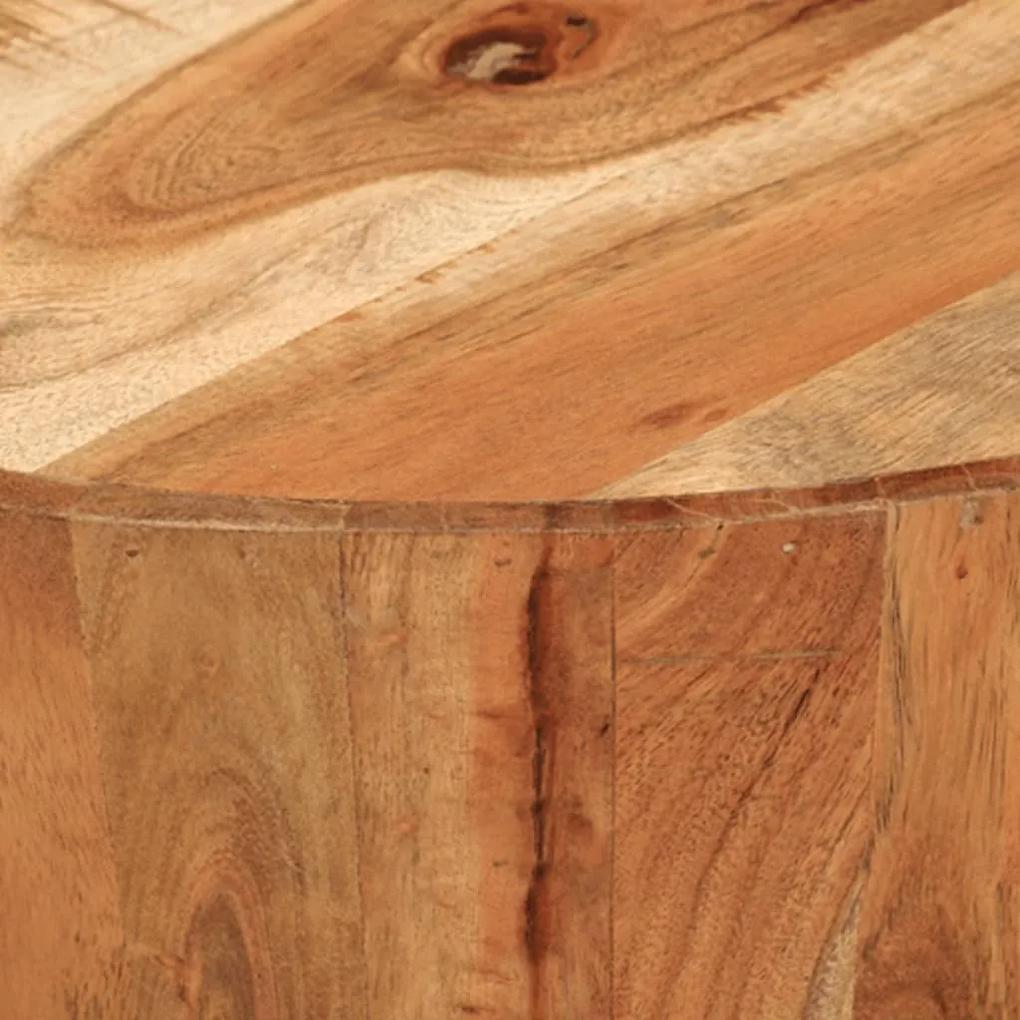 Konferenční stolek Ø 52 x 30 cm masivní akáciové dřevo - Default Title
