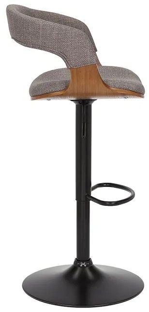 Designová barová otočná židle Uriela jasan / šedá