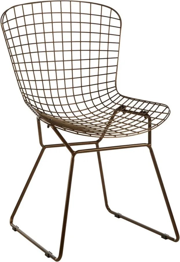 Kovová jídelní židle v bronzové barvě District – Premier Housewares