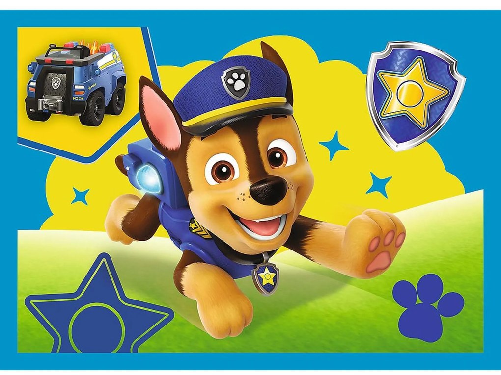Trefl Puzzle 4v1 Štěňata v běhu Tlapková patrola/Paw Patrol 28,5x20,5cm v krabici 28x28x6cm