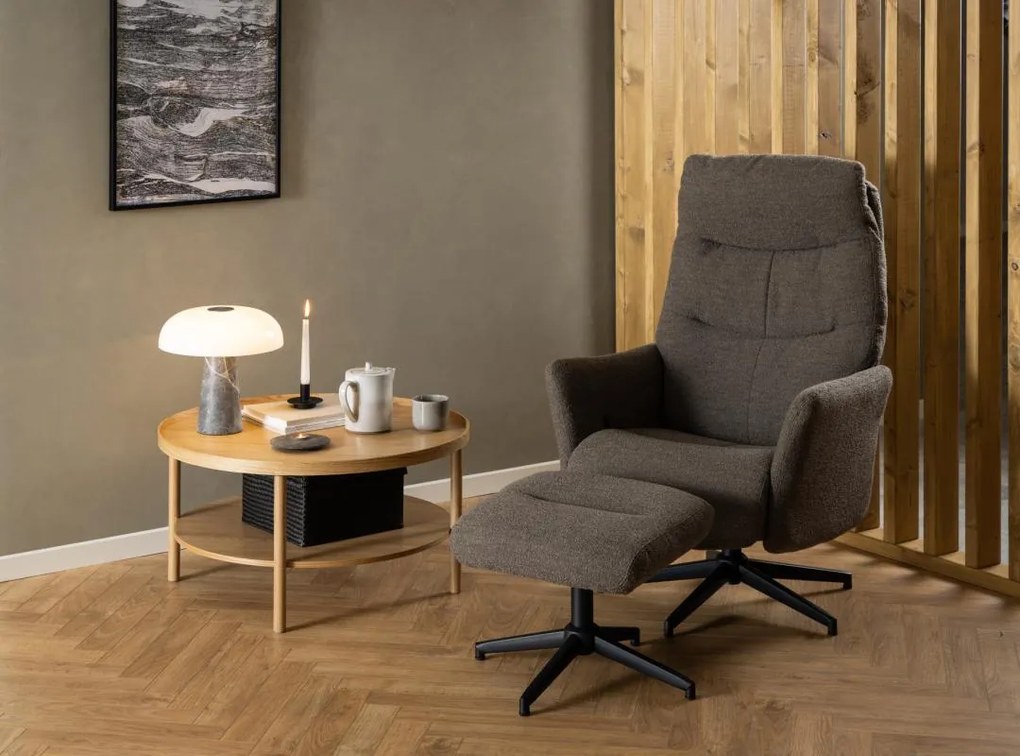 ACTONA Kulatý konferenční stolek BANBURY hnědý Ø80x42 cm