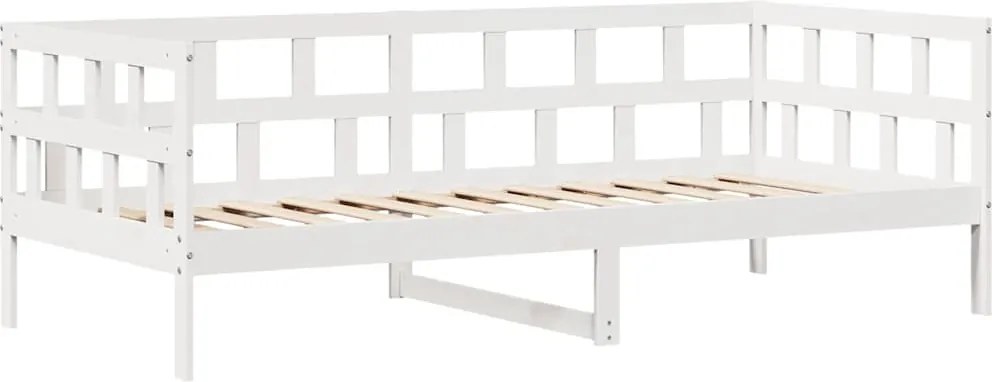 Válenda se zásuvkami bílá 80 x 200 cm masivní borovice 3302086