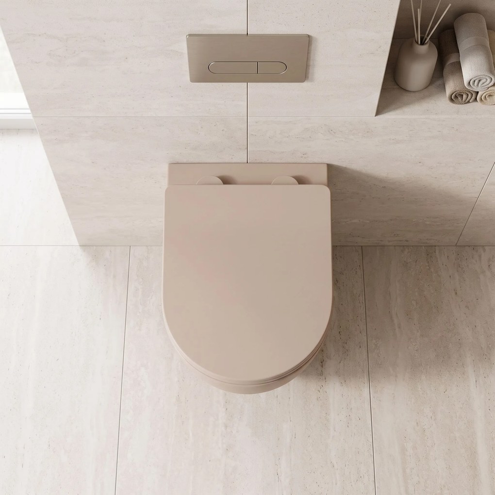 Rea, Závěsná WC mísa REA Carlo Mini Tornado Mocca Matt, REA-C4599