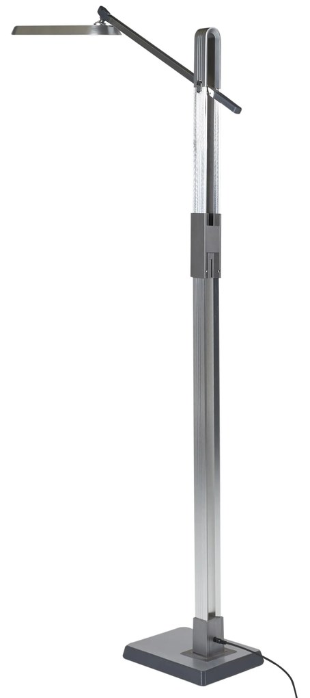 Stojací LED lampa 144 cm stříbrná AQUARIUS Beliani