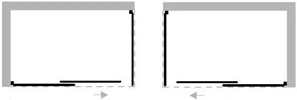 BESCO Boční panel ke sprchovým dveřím DUO SLIDE BLACK BARVA rámu - Černá, Rozměr A - 80 cm, Rozměr C - 195 cm, Směr zavírání - Univerzální Levé / Pravé, Výplň - Čiré bezpečnostní sklo - 6 mm BCDUOSL80PSBC
