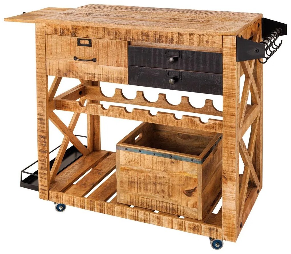 Designová barová skříňka Winebar 92 cm mango