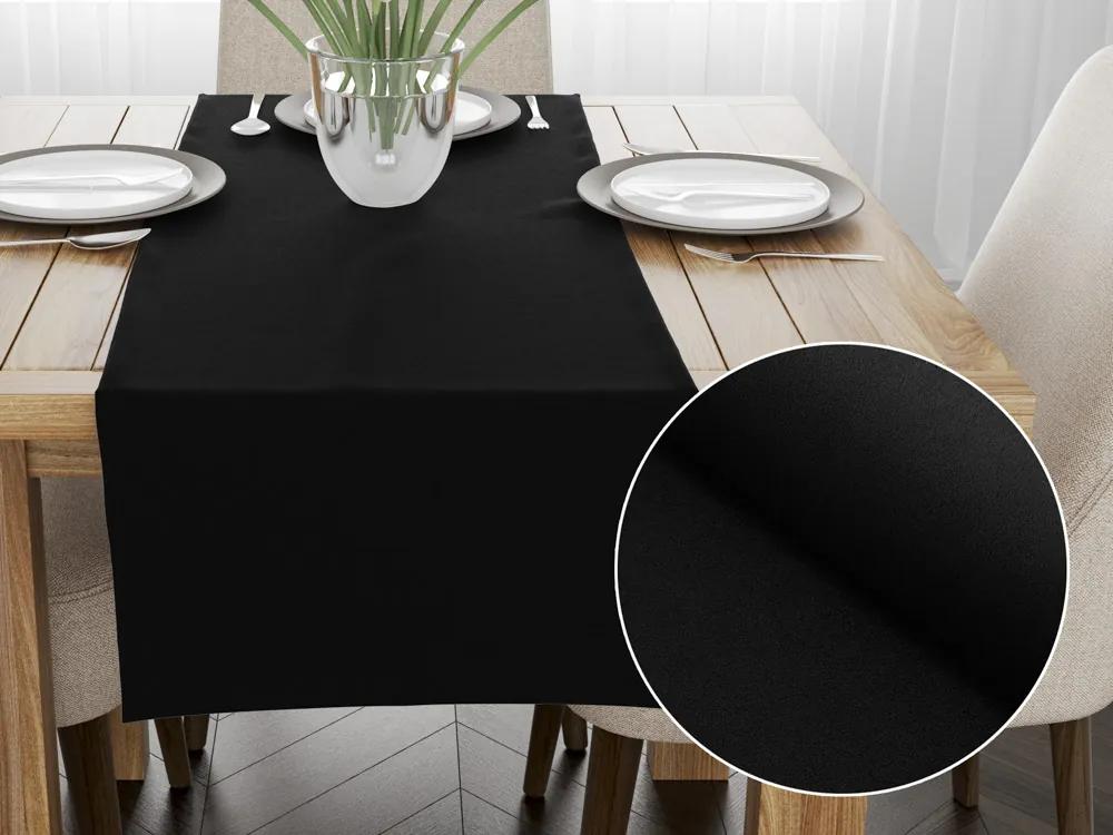 Biante Dekorační běhoun na stůl BKU-116 Černý 35x180 cm