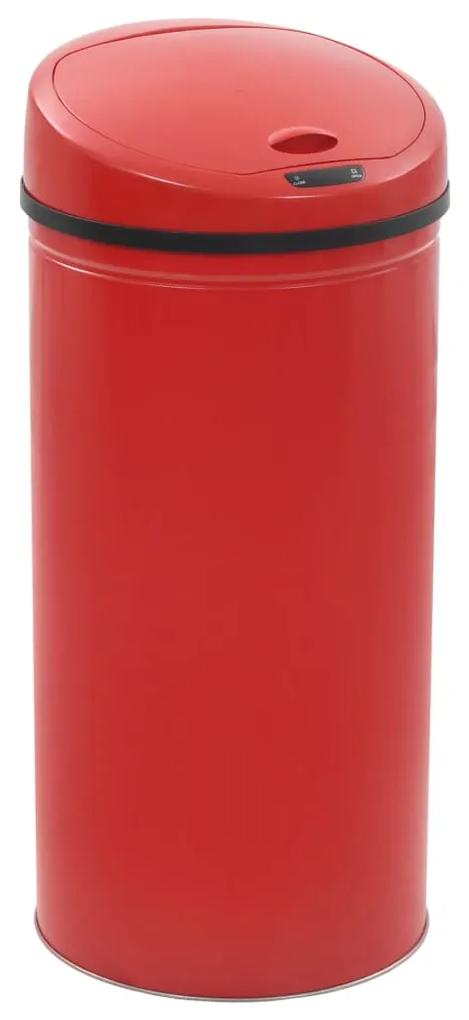 50718 vidaXL Senzorový odpadkový koš 52 l červený
