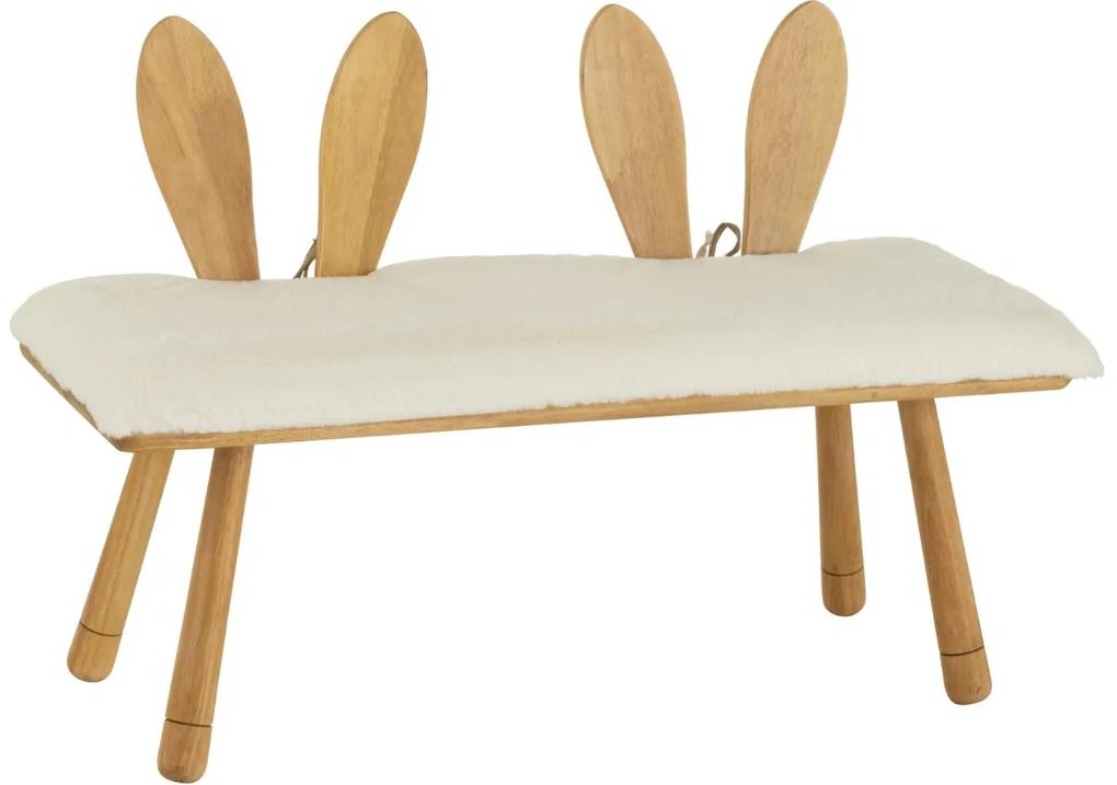 OnaDnes -20% Dřevěná dětská lavice J-line Bunny 90 cm