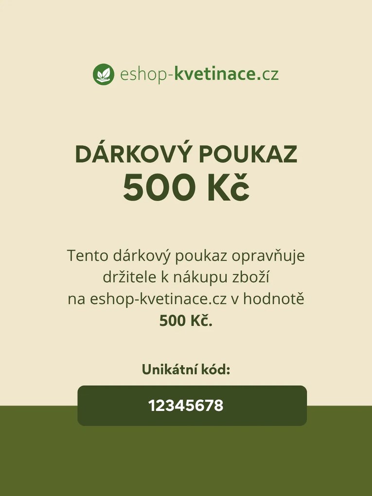 Dárkový poukaz - 500 Kč