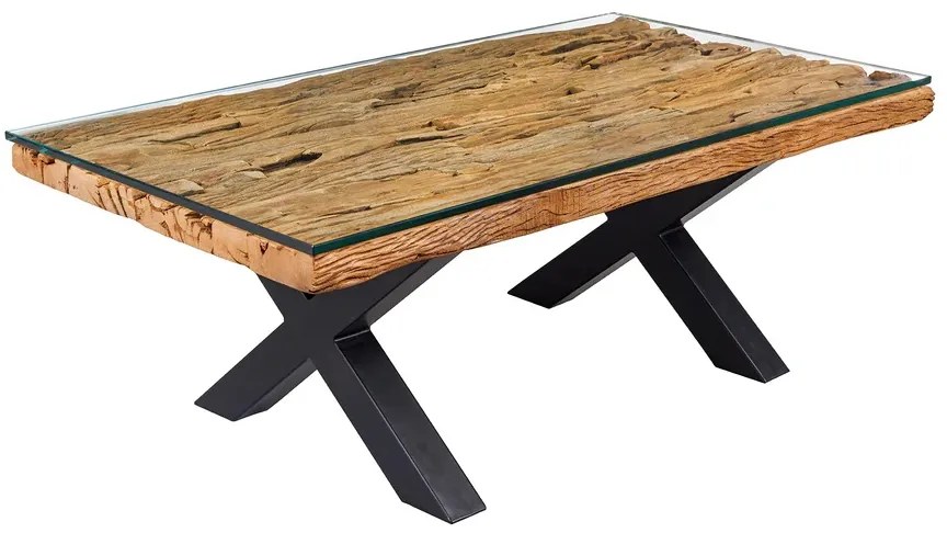 Designový konferenční stolek Shark 110 cm recyklované dřevo