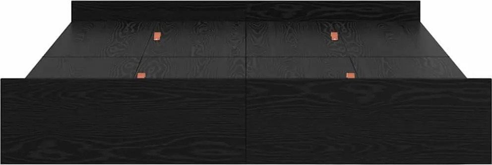 Rám postele s úložným prostorem s čelo Černý dub 160 x 200 cm 3335278
