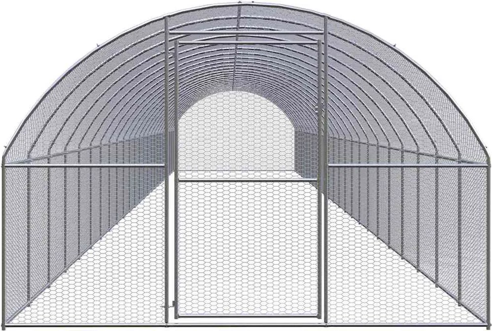 Venkovní klec pro kuřata 3 x 24 x 2 m pozinkovaná ocel 3095471