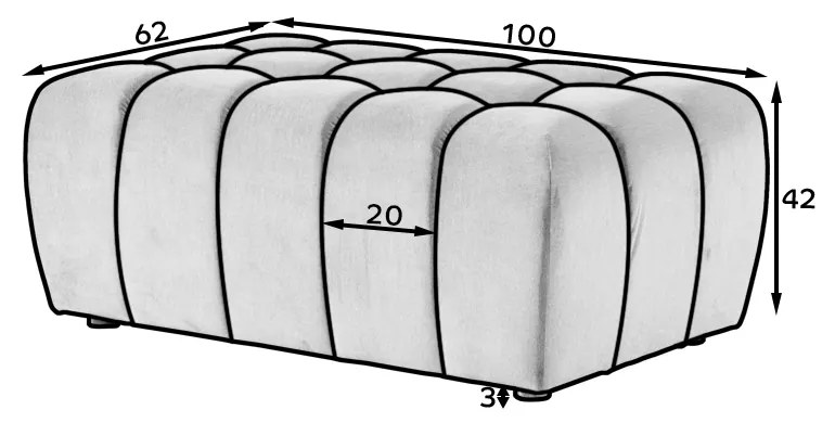 Eltap Taburet Lazaro Materiál a barva potahu: Monolith 97 - tmavě šedá